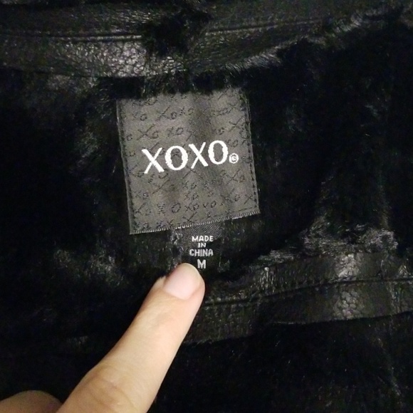 XOXO | Jackets & Coats | Nwt Xoxo Black Suede Silver Studded Jacket ...